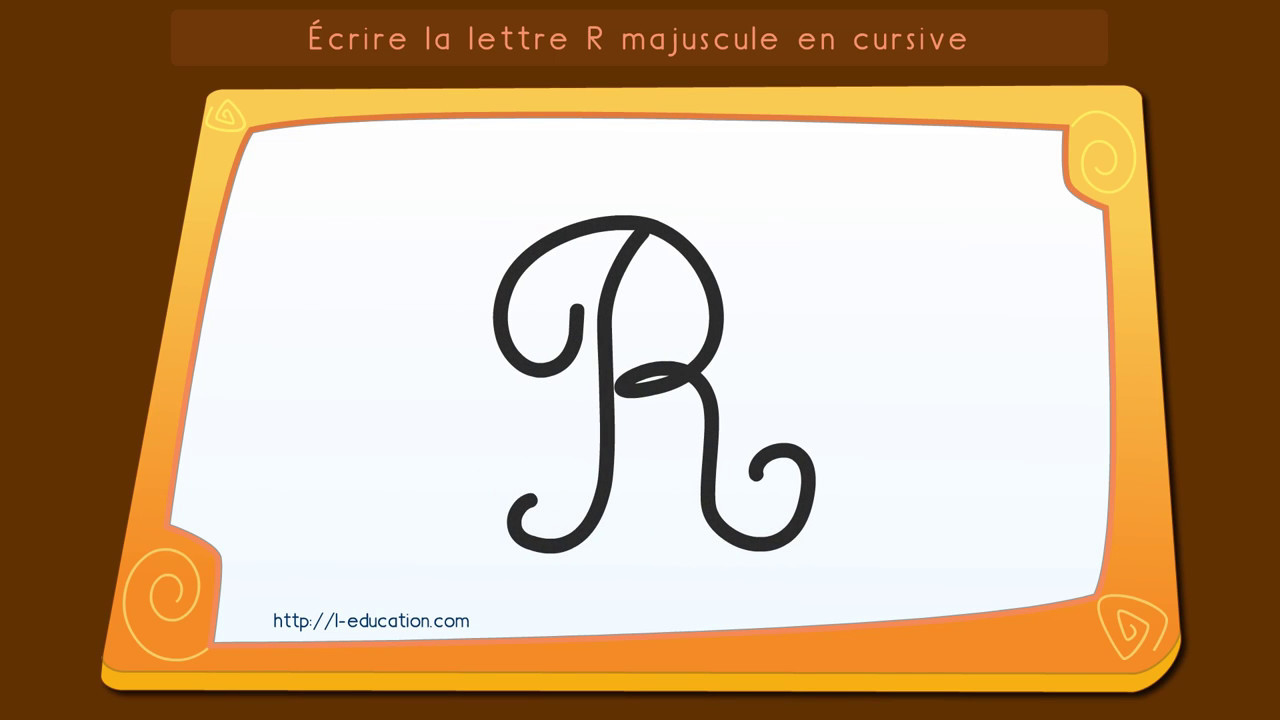 Écrire l'alphabet: Apprendre à écrire la lettre R majuscule en cursive