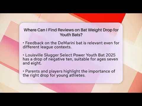Where Can I Find Reviews on Bat Weight Drop for Youth Bats? | Baseball Equipment Hub News