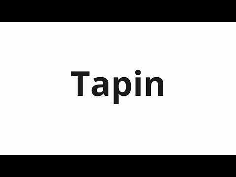 How to pronounce Tapin