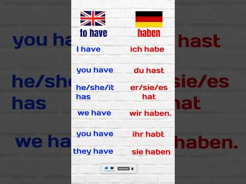 German Verb Conjugation for Verbs | haben | YourGermanTeacher #germangrammar