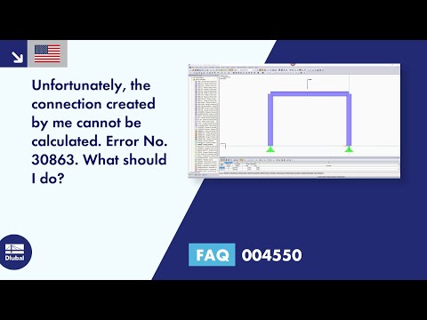 FAQ 004550 | It is not possible to calculate the connection that I have created. Error...