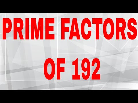 Prime factors of 192