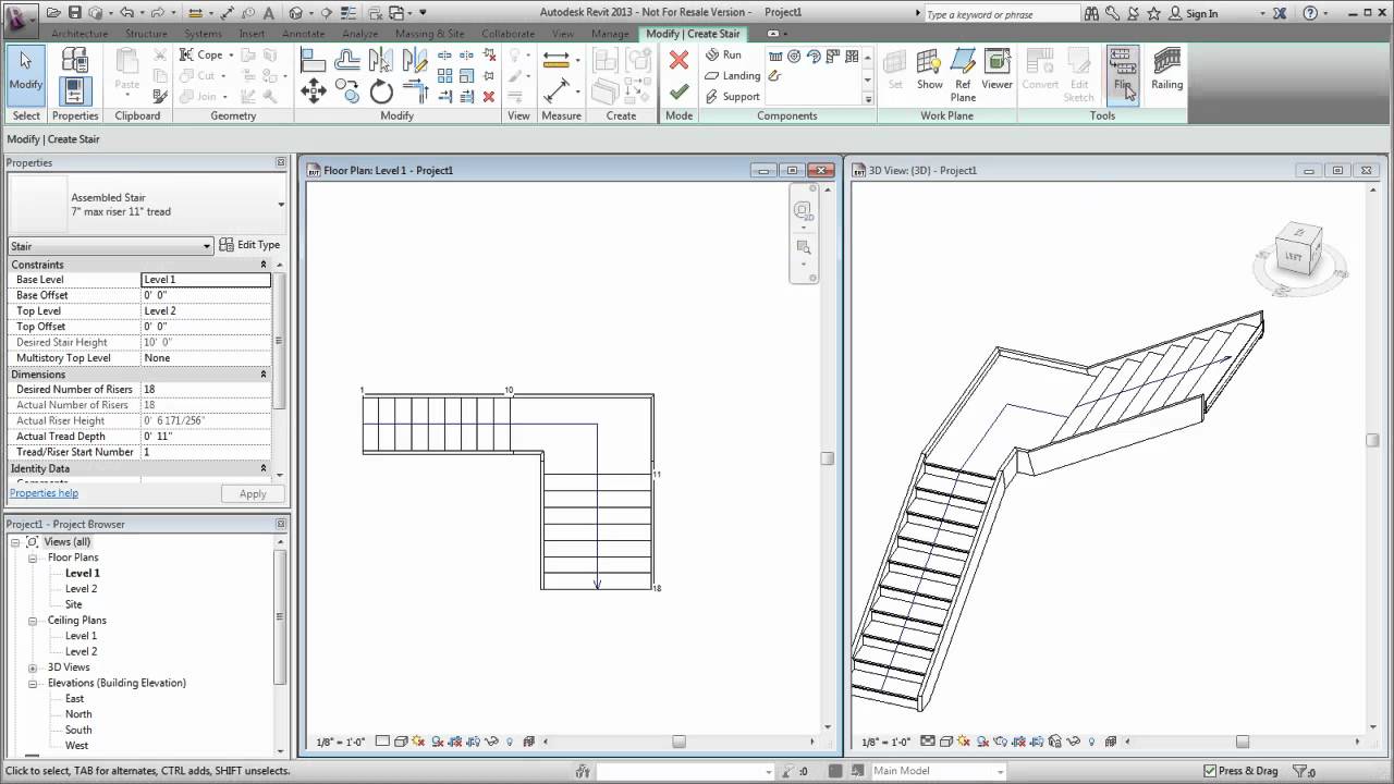 Autodesk Revit: Creating a Custom Stair
