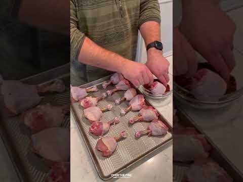 Honey Korean BBQ Chicken Lollipops Recipe | Over The Fire Cooking by Derek Wolf