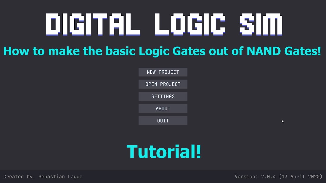 Digital Logic Sim. ( Building Basic Logic Gates. )