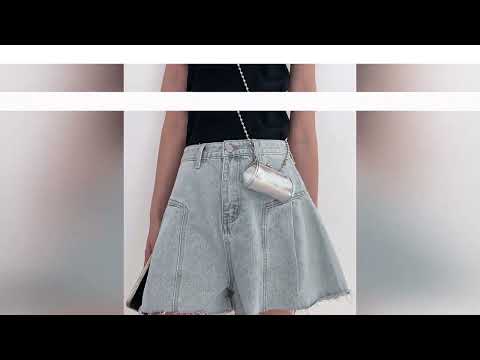 Latest Products You Must Know! REALEFT Spring Summer Pleated Vintage Women's Denim Short Pants 2