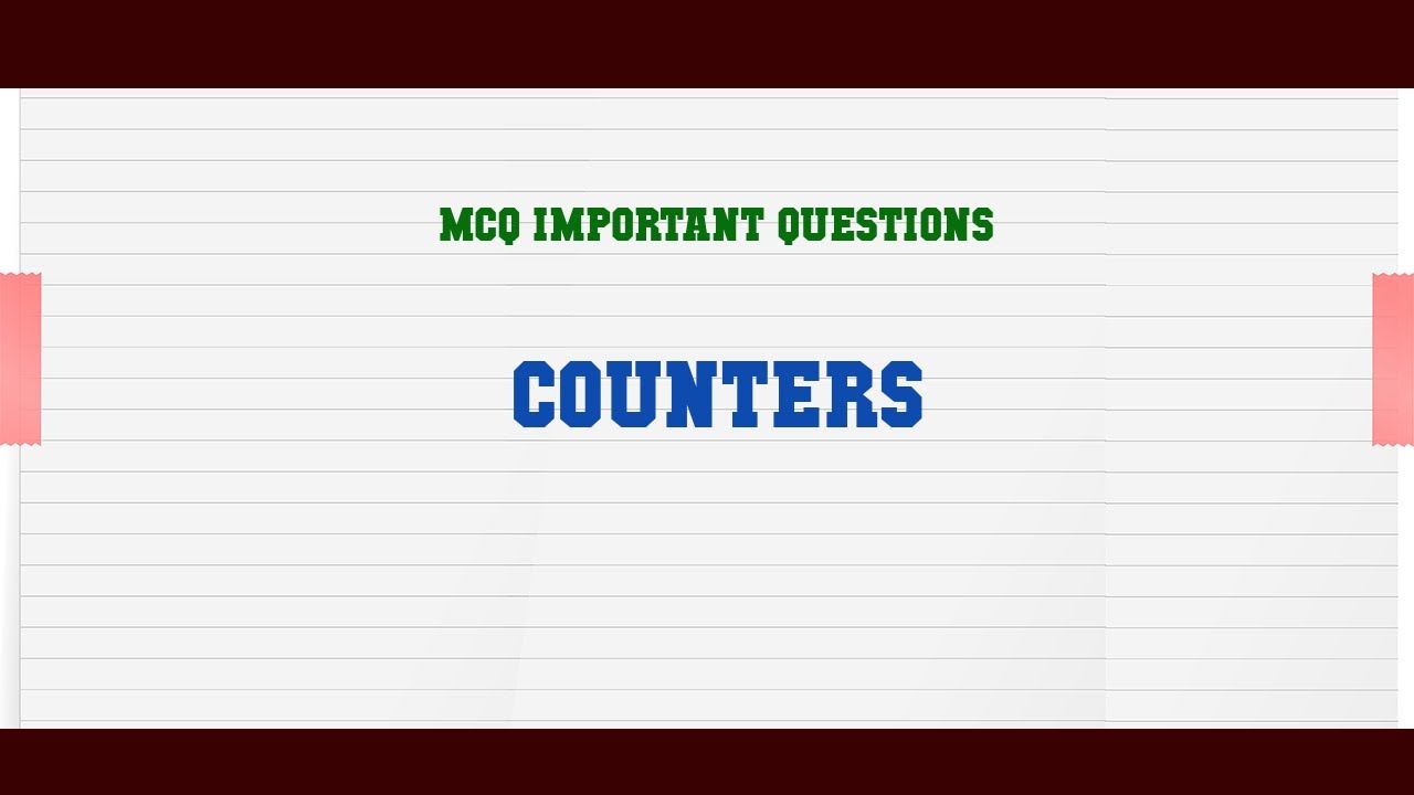 Counters MCQ Questions