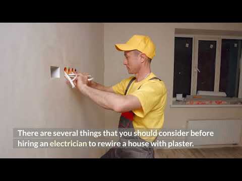 cost to rewire a house with plaster walls?