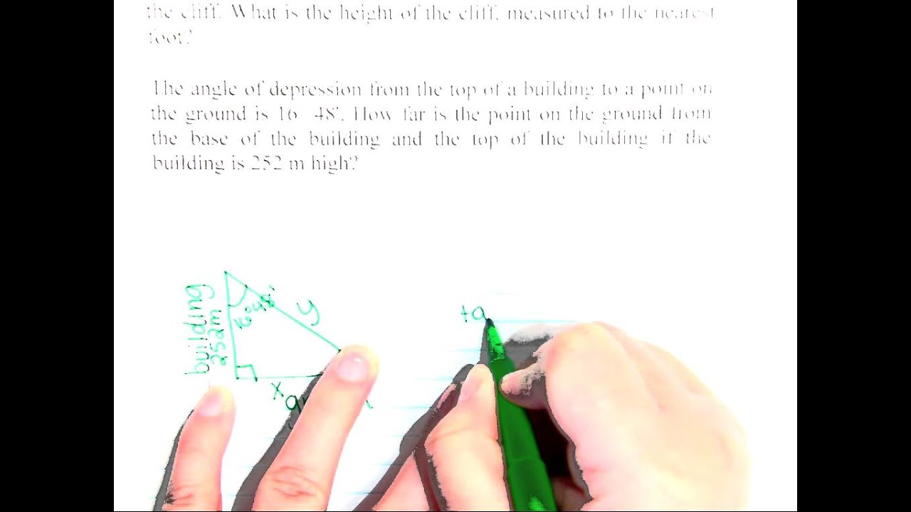 Section 2-4 Solving Right Triangles Word Problems
