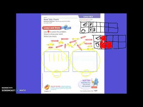First Grade Math Lesson 10.5 Tally Charts