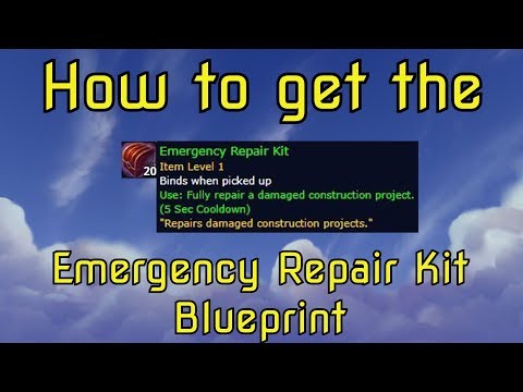 WoW BfA 8.2 How to get the Emergency Repair Kit Blueprint in Mechagon