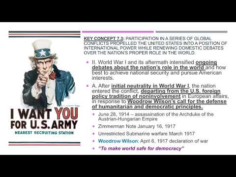 APUSH: Period 7 1890-1945 WWI