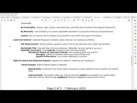 Law Study Series, Real Property, Ray Hayden's Definition Sheets - Ray Hayden, J.D.