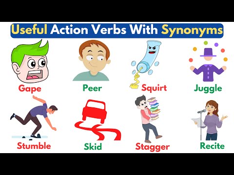 Action Verbs With Synonyms | Action Words | English Vocabulary
