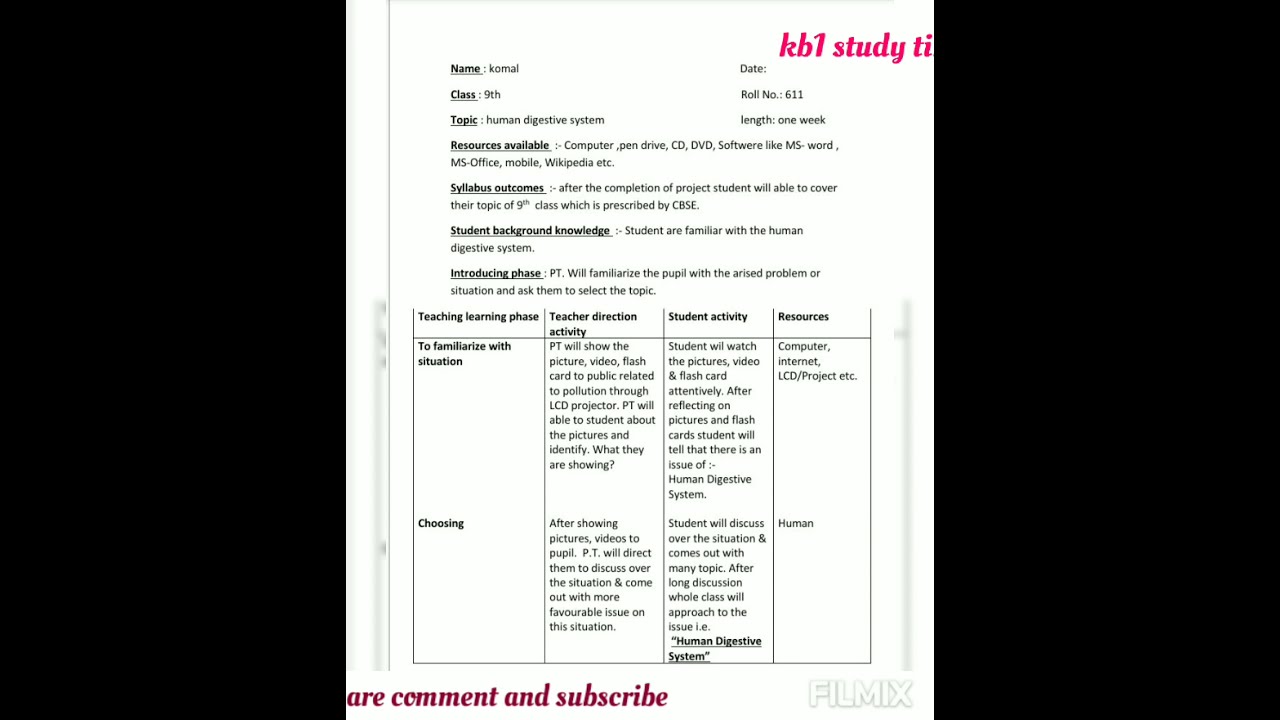 Project based lesson plan by IcT