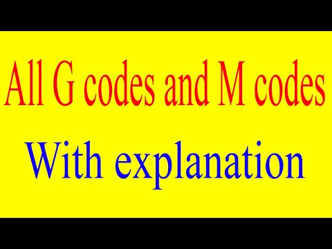 G codes and M codes for CNC programming | important G codes | Important M codes | #gcode #mcode
