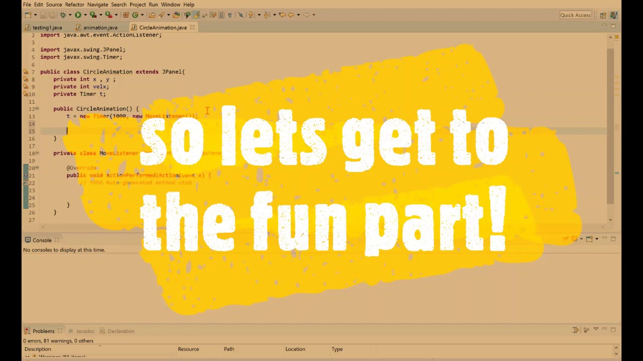 Java beginners animation (JFrame+JPanel)
