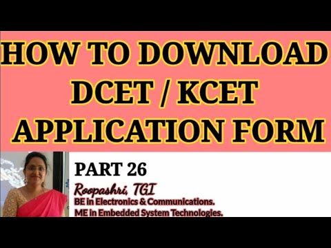 HOW TO DOWNLOAD APPLICATION FORM: DCET 2021 / KCET : PART 26