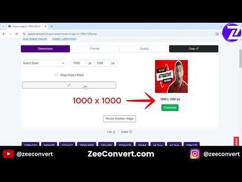 Resize image to 1000 x 1000 pixels in size online for free