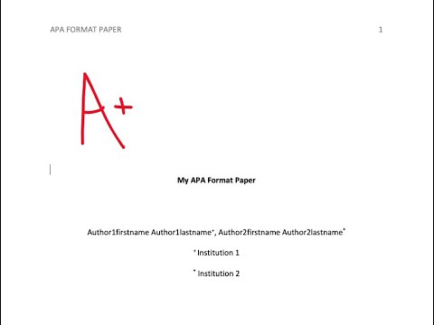 How to format a 7th Edition APA format paper.