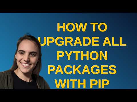 How to upgrade all Python packages with pip