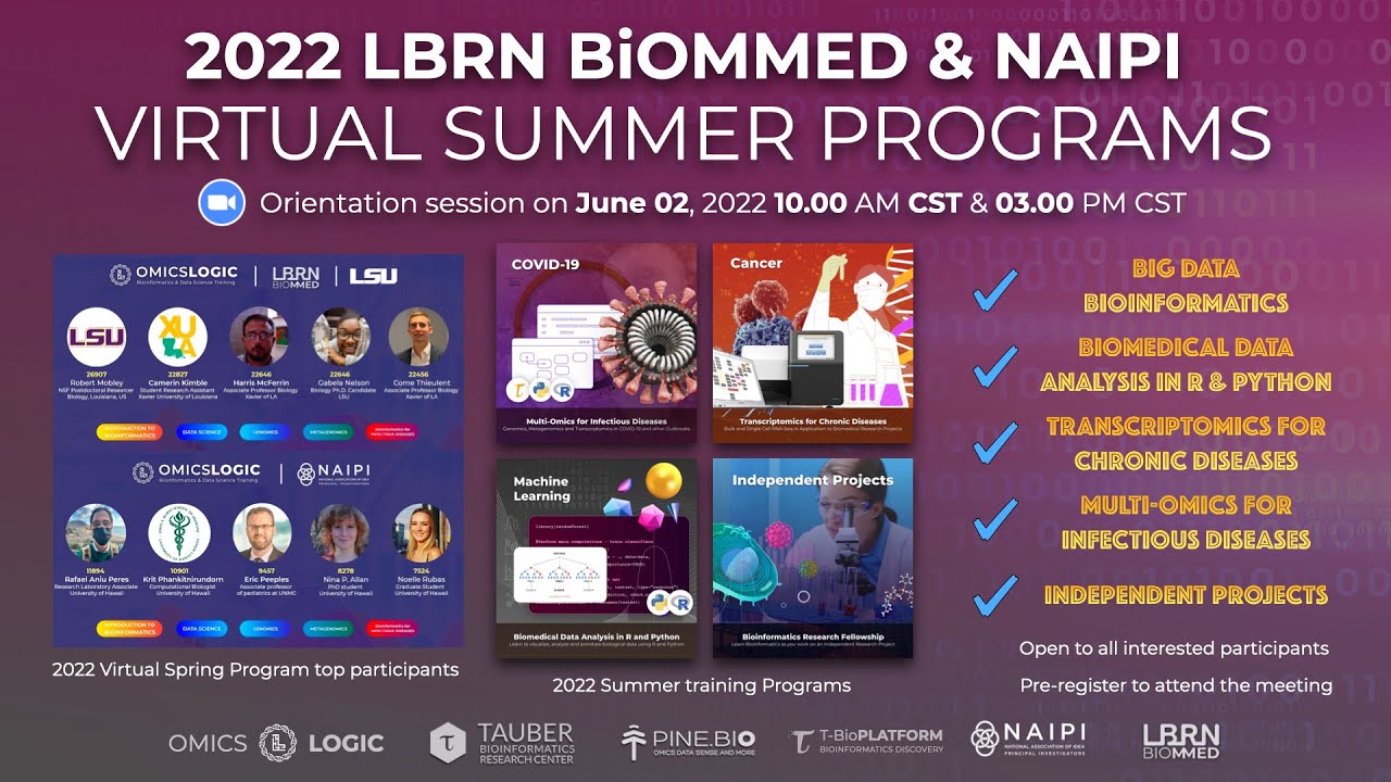 OmicsLogic Bioinformatics & Data Science Summer Programs Orientation Session