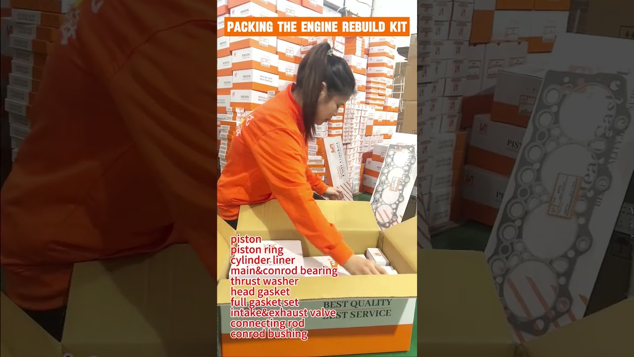 Engine parts engine rebuild kit package#engineparts #pistonring