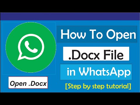 How To Open Docx File In WhatsApp