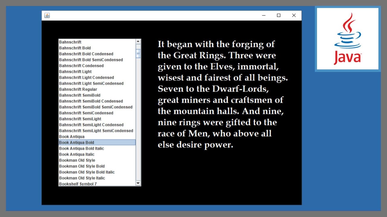 How to Create a List with All Available Fonts - Java Extra 20