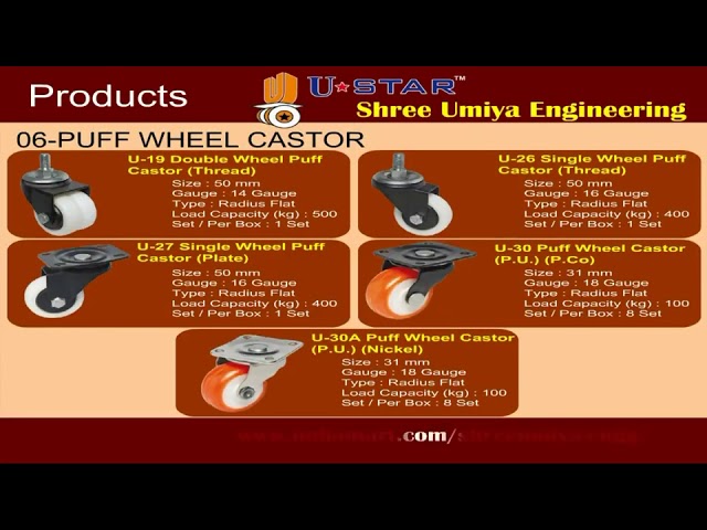 Puff Wheel Caster - King Pin Chair Caster Wheel from Ahmedabad