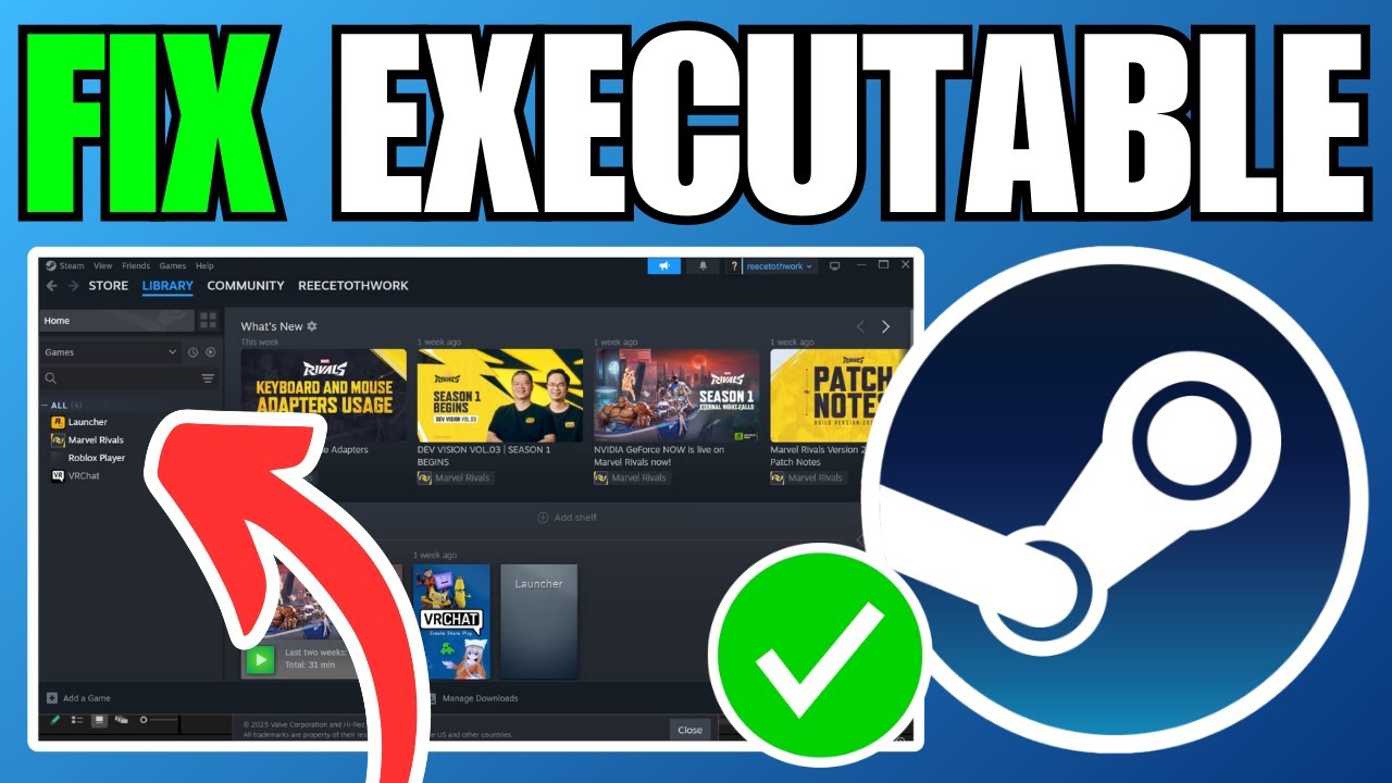 How To Fix Steam Missing Executable & Not Launching