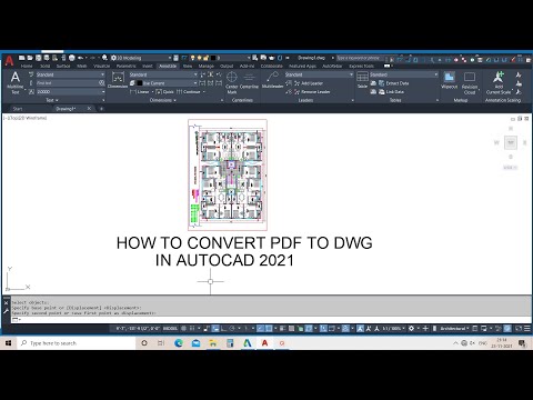 Convert PDF to DWG in AutoCAD 2021