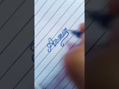 Armin(name) 👌 in cursive writting #youtubeshorts #trendingshorts @Kush Calligraphy