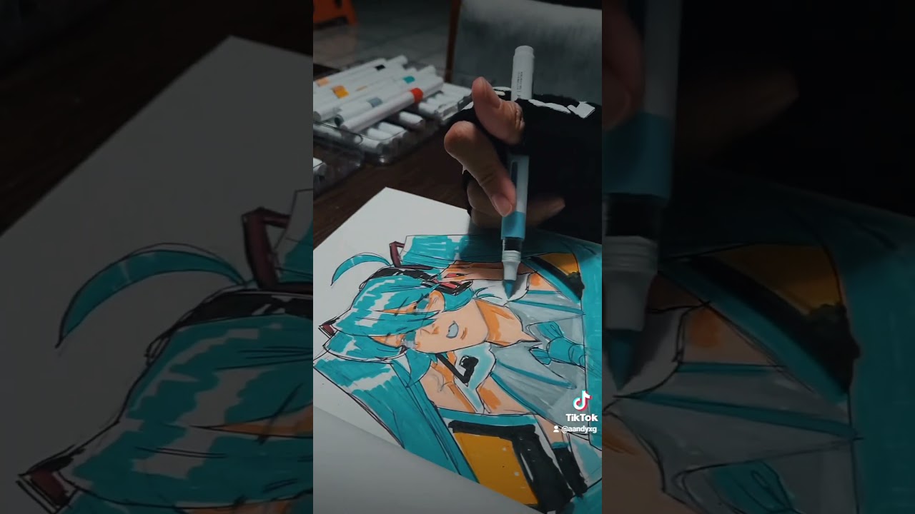 Miku miku timelapse :D #hatsunemiku #miku #art #timelapse #vocaloid
