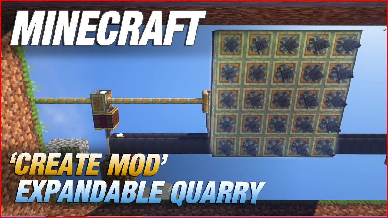 Expandable Quarry | Minecraft Create Mod Tutorial