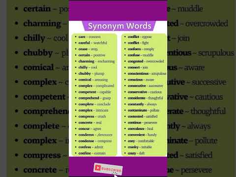 #synonyms@Ecbelearnwithme