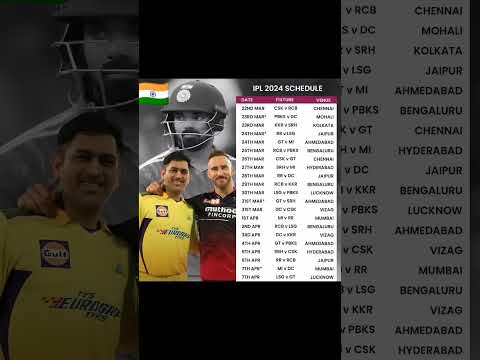 ipl 2024 schedule #cricket #ipl2024 #shorts #ipl