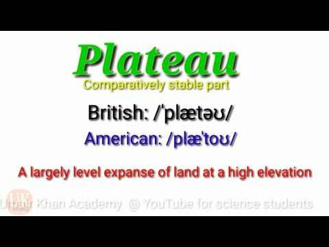 How to pronounce plateau and its definition