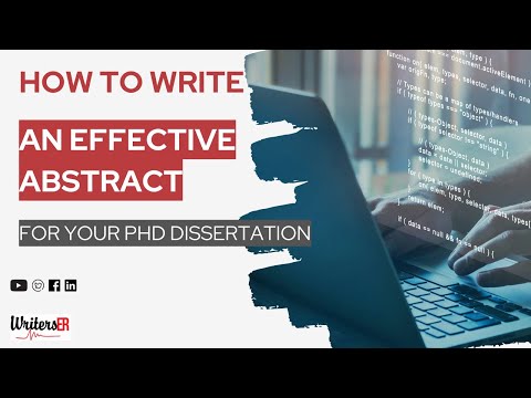 How to Write an Effective Abstract for Your PhD Dissertation | WritersER.com