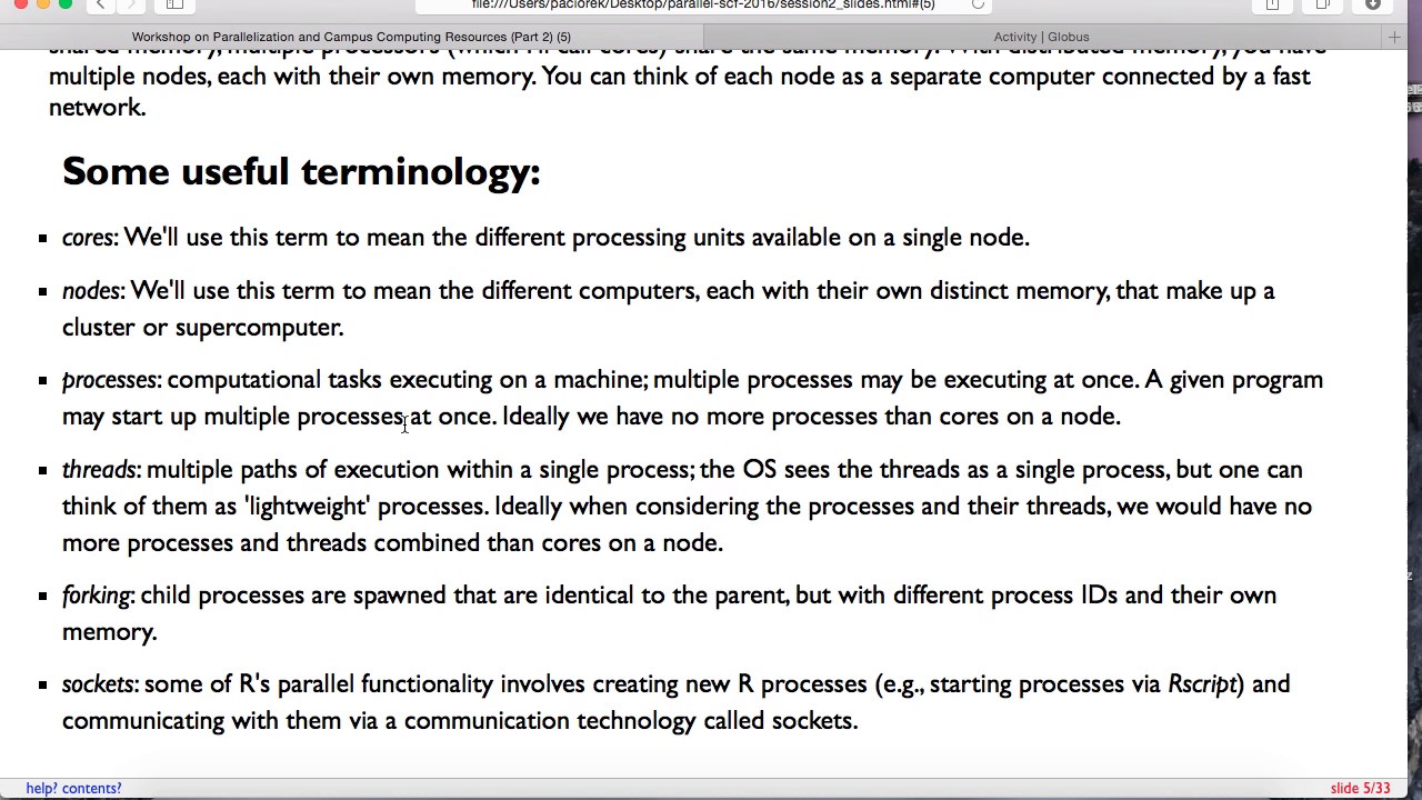 Parallel coding and strategies for statistical computations