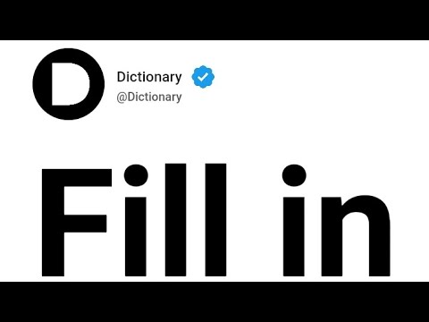 Fill in Meaning In English