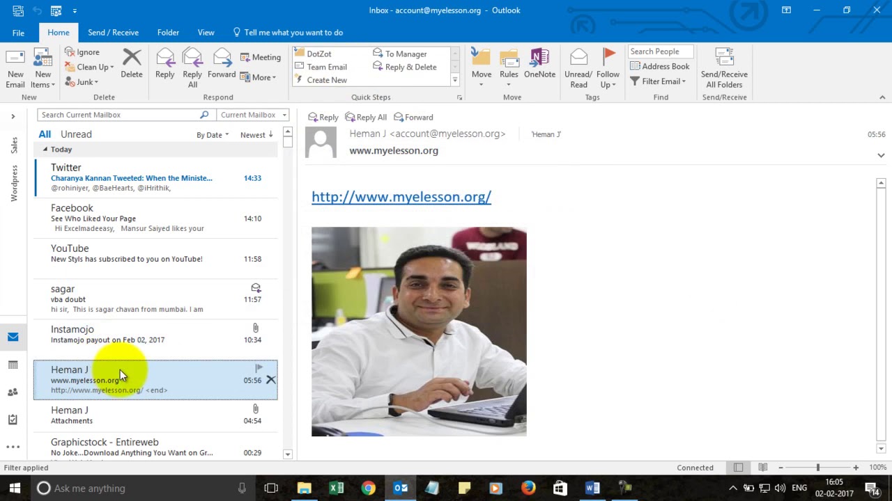 Use Quick Steps In Outlook 2016 - Learn Excel Course, MS Word Course & MS Excel Course - Myelesson