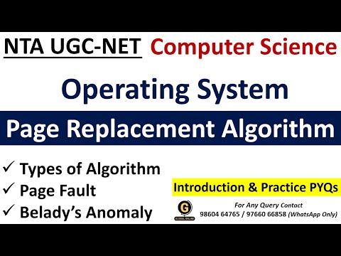 Page Replacement Algorithm in Operating System Video Lecture - Crash Course for UGC NET Computer ...