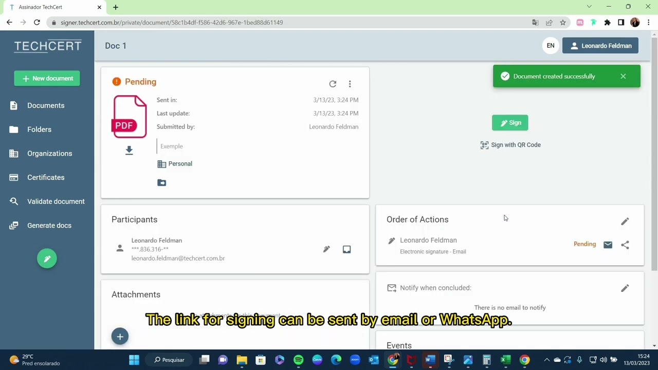 Signer portal - Techcert