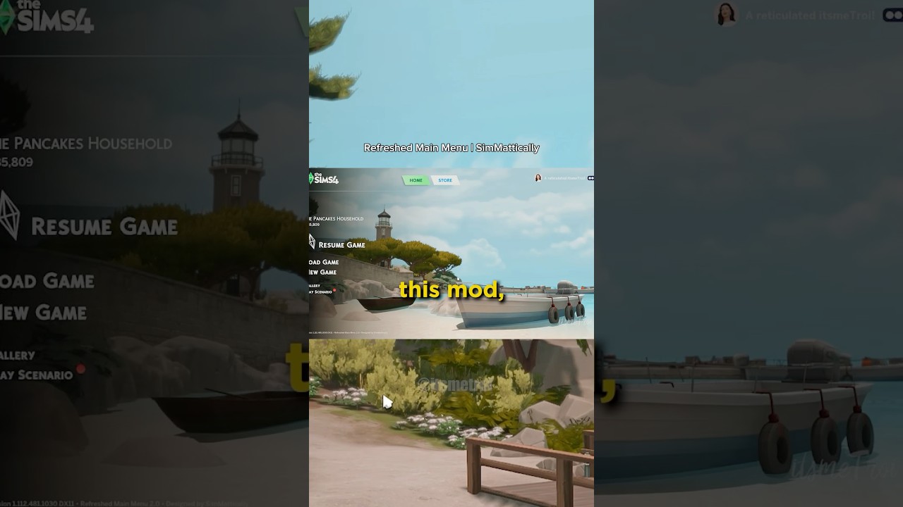 main menu overrides for the sims! #sims4