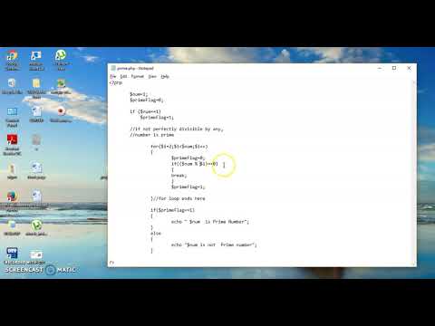 PHP program for prime number