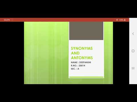understanding synonyms and antonyms
