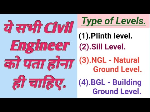 Type of levels in building | what is NGL, BGL, FFL, Sill Level etc.