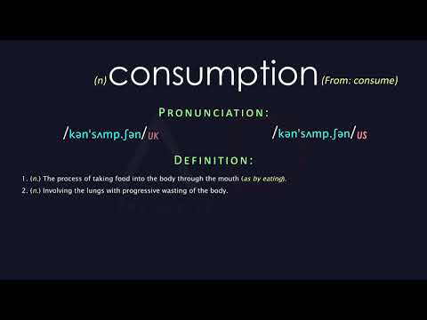 Consumption Meaning And Pronunciation | Audio Dictionary