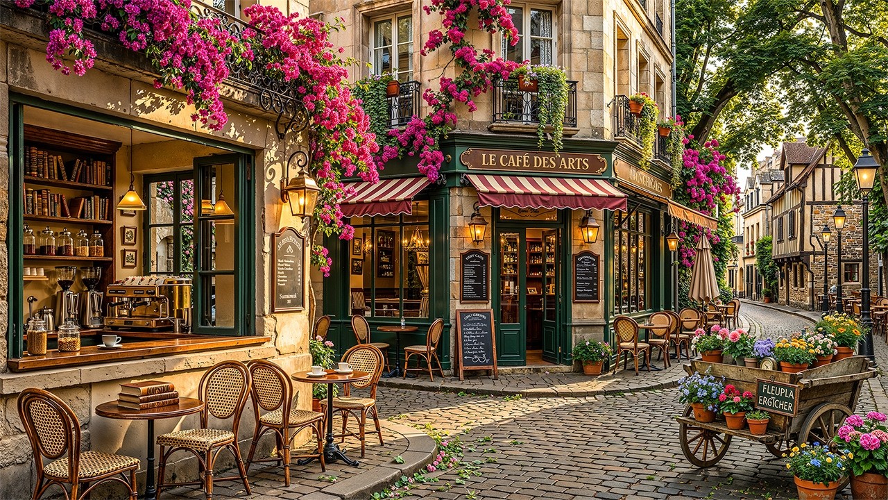 Smooth Jazz Music for Stress Relief 🌿 Cozy Spring Coffee Shop Ambience & Jazz Background Music